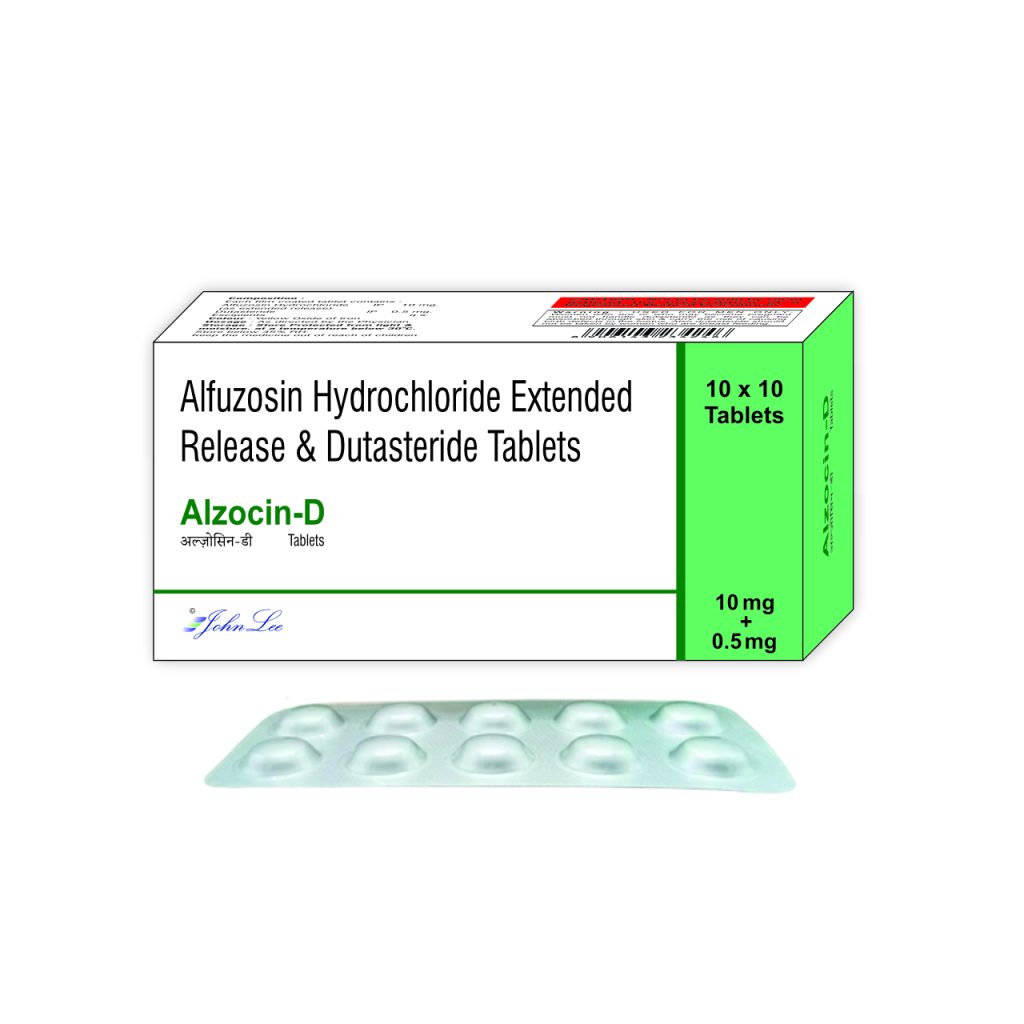 Alzocin-D; Alfuzosin Hydrochloride IP 10 Mg + Dutasteride 0.5 Mg