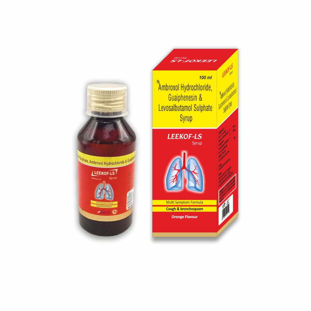 Levosalbutamol Sulphate+Ambroxol Hcl+Guaiphenesin; Leekof-LS