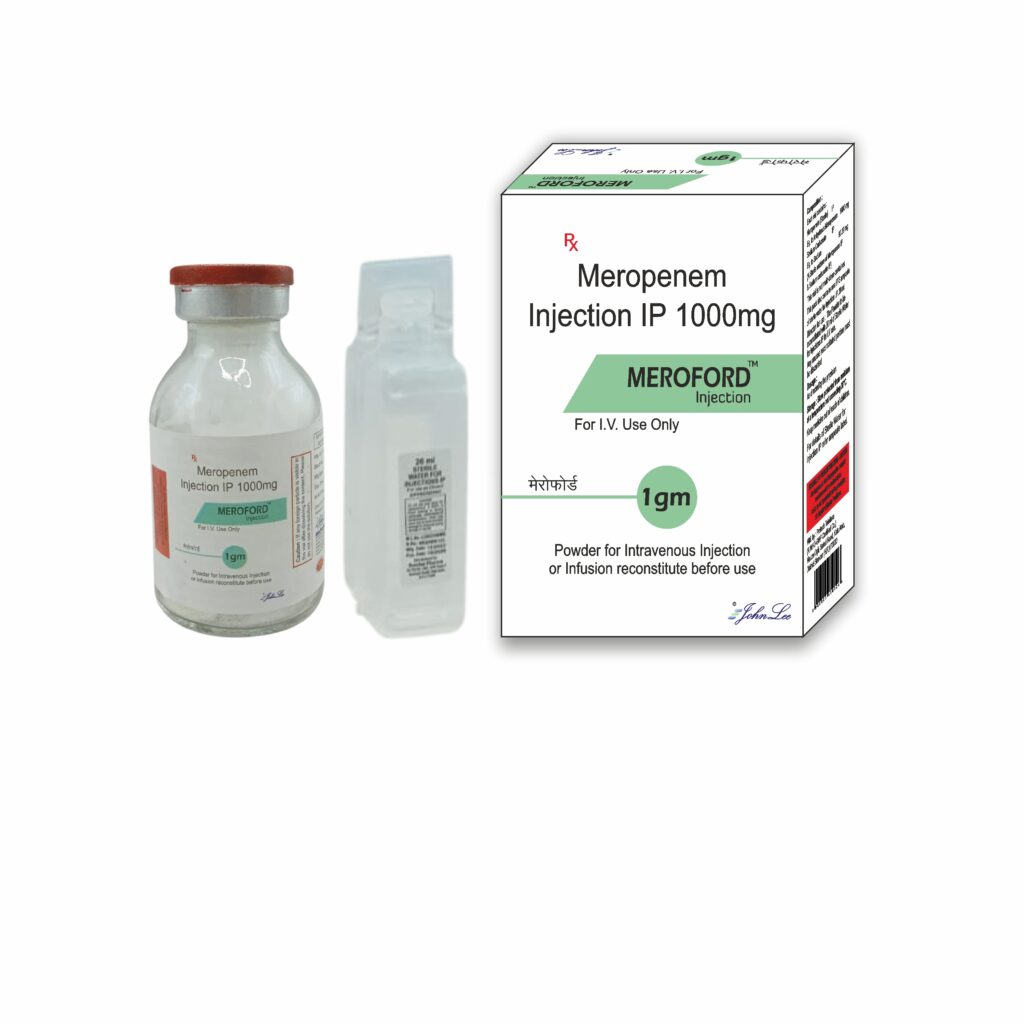Meroford-1Gm Inj - Johnlee Pharmaceuticals Pvt. Ltd.
