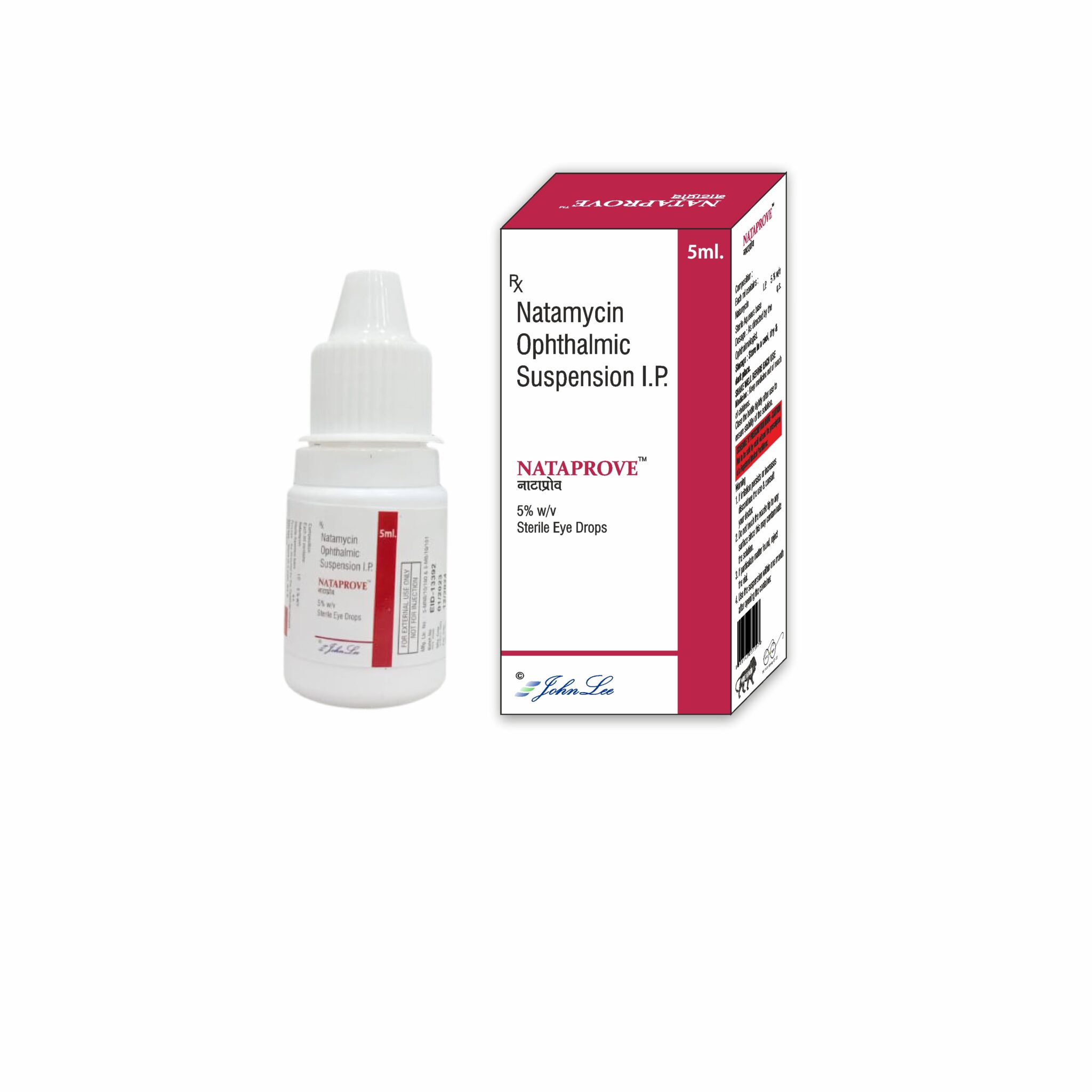 Natamycin IP 5% w/v; Nataprove: Treat fungal infections of eye