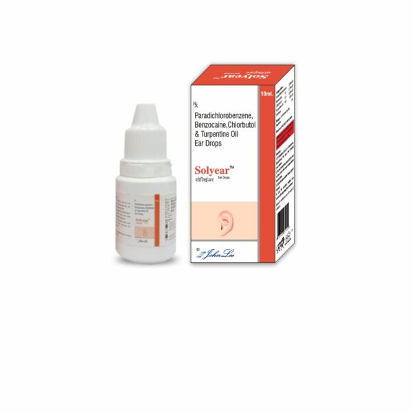 Paradichlorobenzene + Benzocaine; Solyear: Softening Earwax