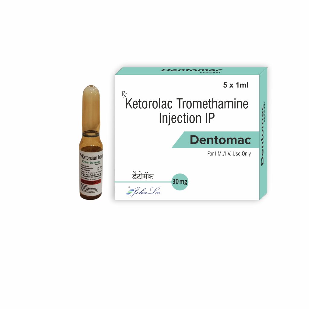 Dentomac; Ketorolac Tromethamine IP 30 Mg/ML: Pain Relief Injection