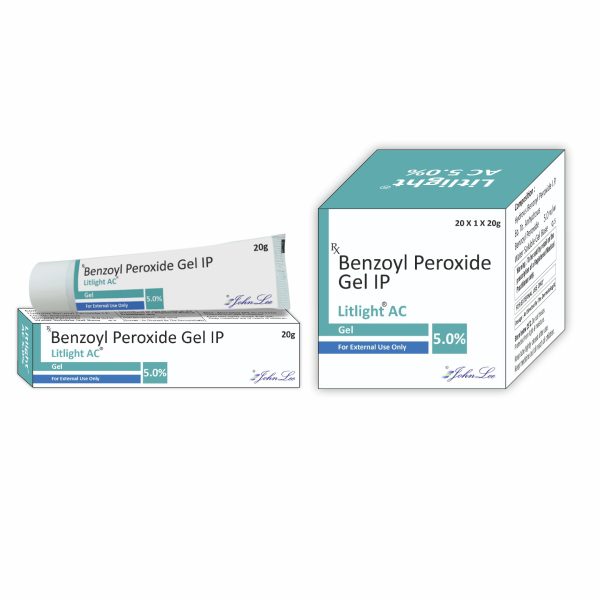 Benzoyl Peroxide IP 5% w/w; Litlight AC 5% Gel: Treat Acne